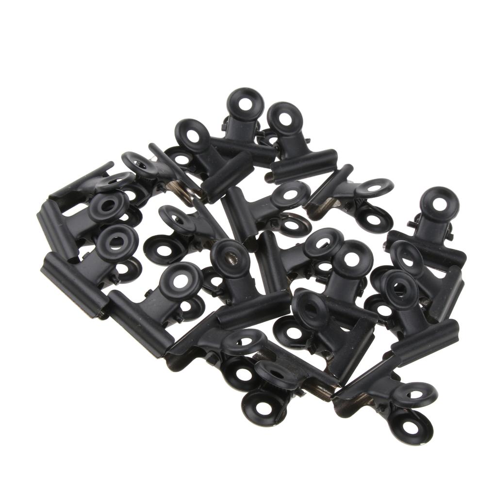 20 Pieces Black Metal Bulldog Clips Hinge Clip Hom... – Grandado