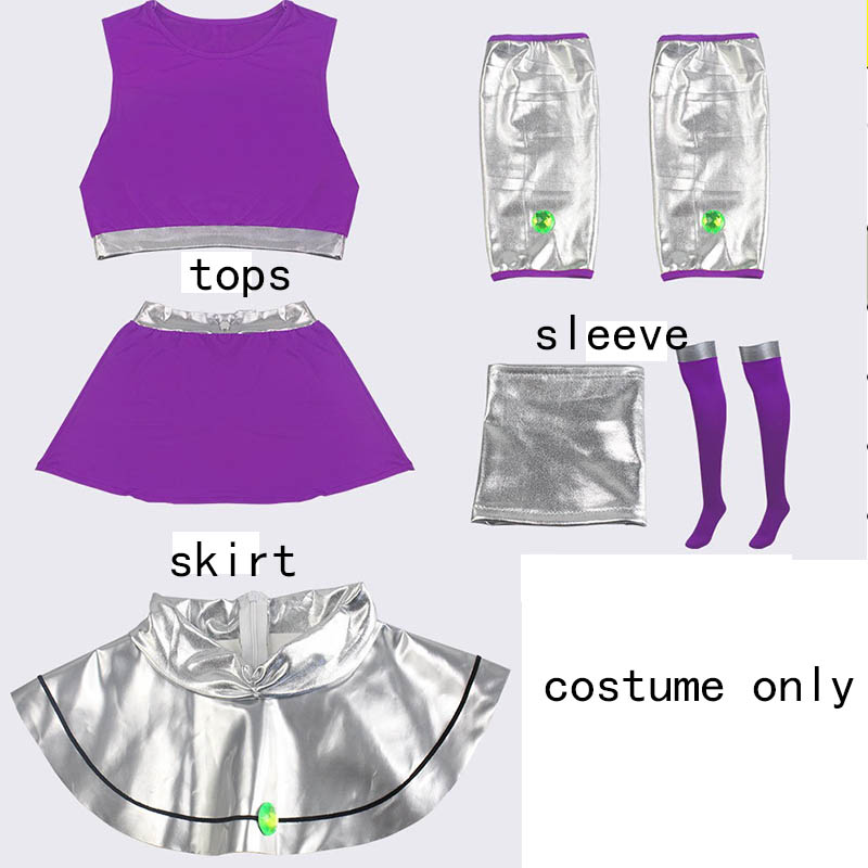 Starfire Cosplay Costume Princess Koriand'r Skirt ... – Vicedeal