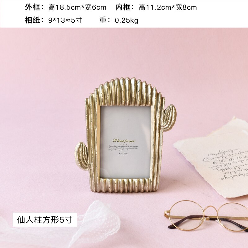 Nordic Style Golden Resin Photo Frame Home Decorat... – Grandado