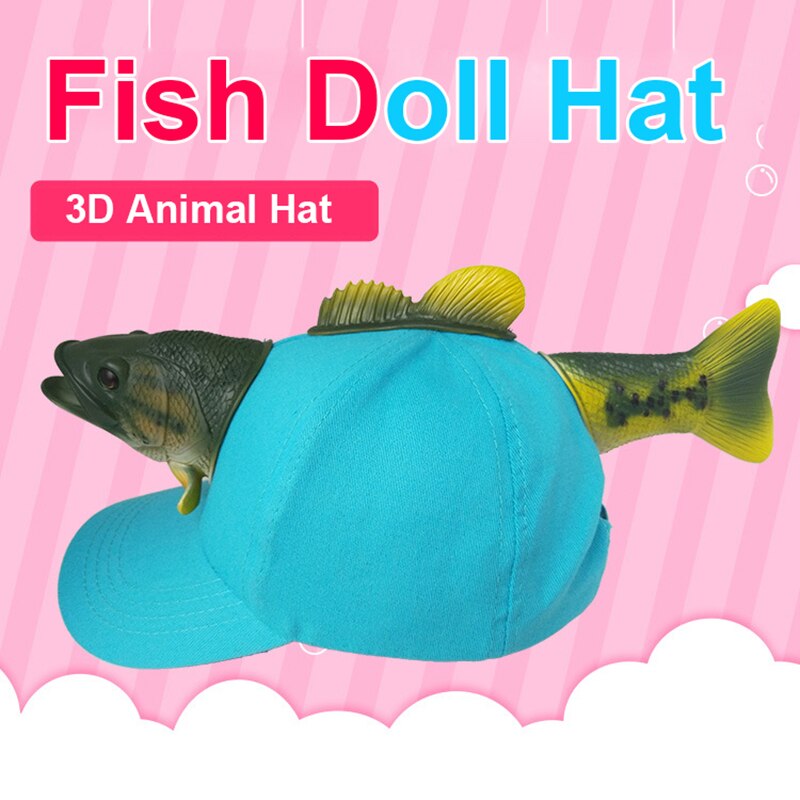 3D Cute Green Fish Cap Cute Visor Hat Adult And Ch... – Grandado