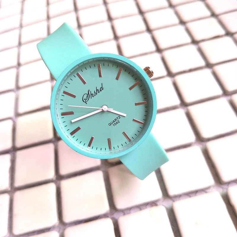 Women Candy Color Quartz Wrist Watch Lady Silicone... – Grandado