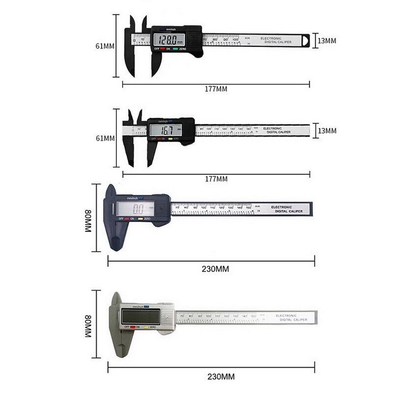 Calibradores digitales LCD de 0-150mm, calibrador ... – Grandado