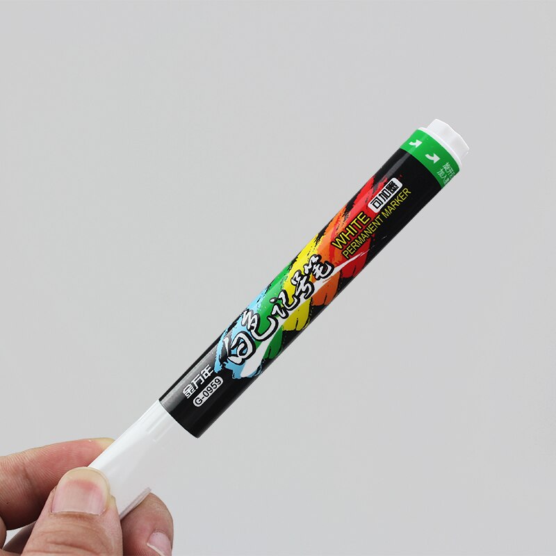 Kender 10 stk/æske hvid permanent tusch finspids o... – Vicedeal