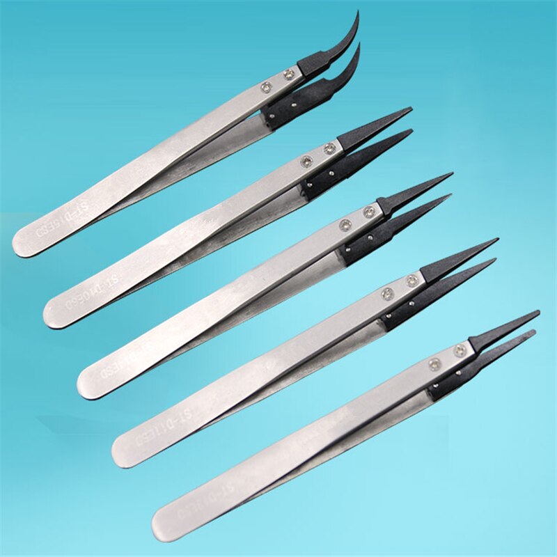 ESD Tweezers Interchangeable head antistatic carbo... – Vicedeal
