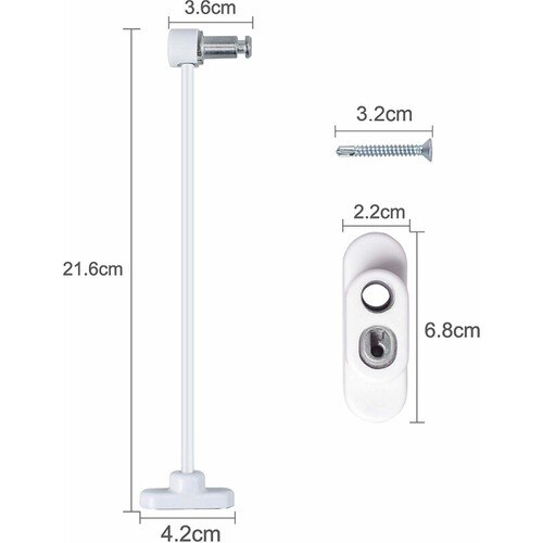Kidmix Wired Pvc Window Steel Safety Lock 4 Pcs Wh... – Vicedeal