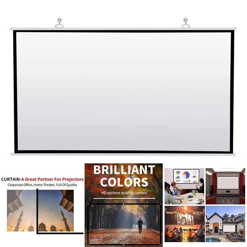 Projector Screen for Home Theater HD White Foldabl... – Grandado