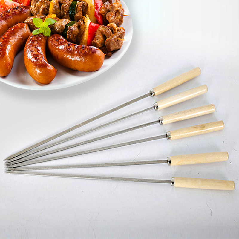 Houten Handvat Bbq Spiesjes Gebraden Vlees Prod Pl... – Grandado