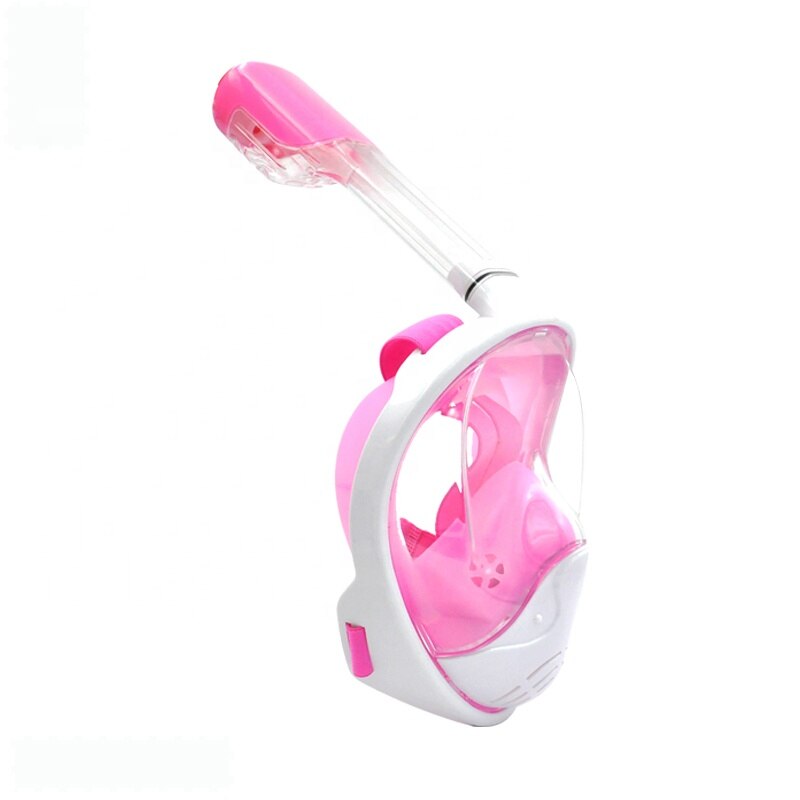 Pink Girl Snorkel Mask Swimming Full Face Diving M... – Grandado