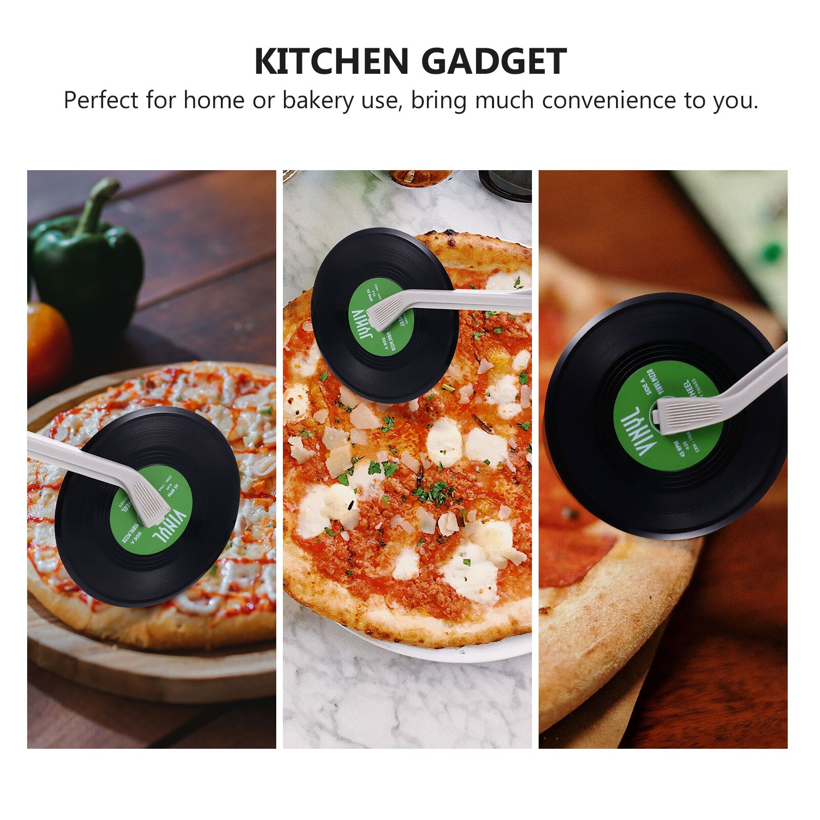 1Pc Vintage Vinyl Record Pizza Wheel Cutter Slicer... – Vicedeal