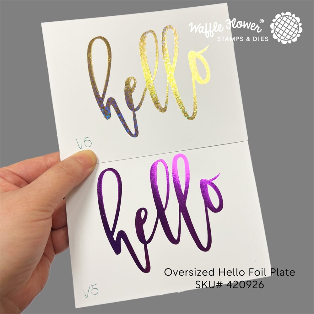 2022 Oversized Hello Cutting Dies Solid Foil Plate... – Vicedeal