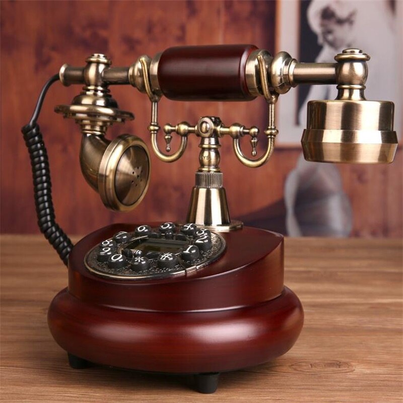 Solid Wood Digital Telephone Landline Classic Vint... – Grandado