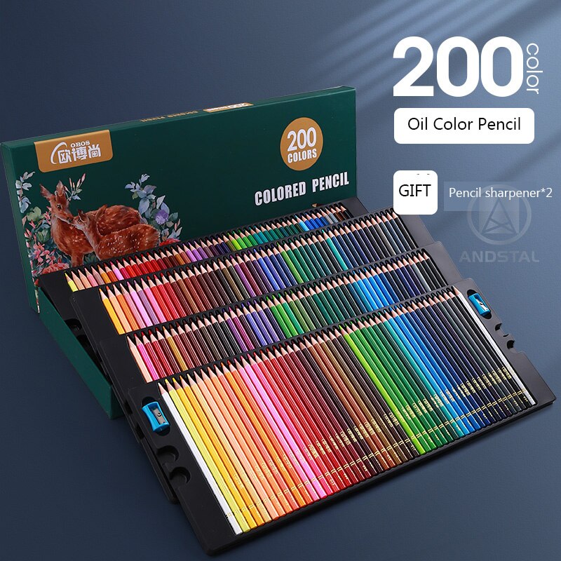 Andstal 200/150/120/72/48 Colors Oil/Water Colored... – Grandado