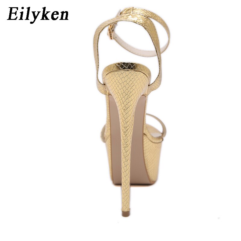Eilyken Gold Serpentine Ankle Buckle Strap Women P... – Vicedeal