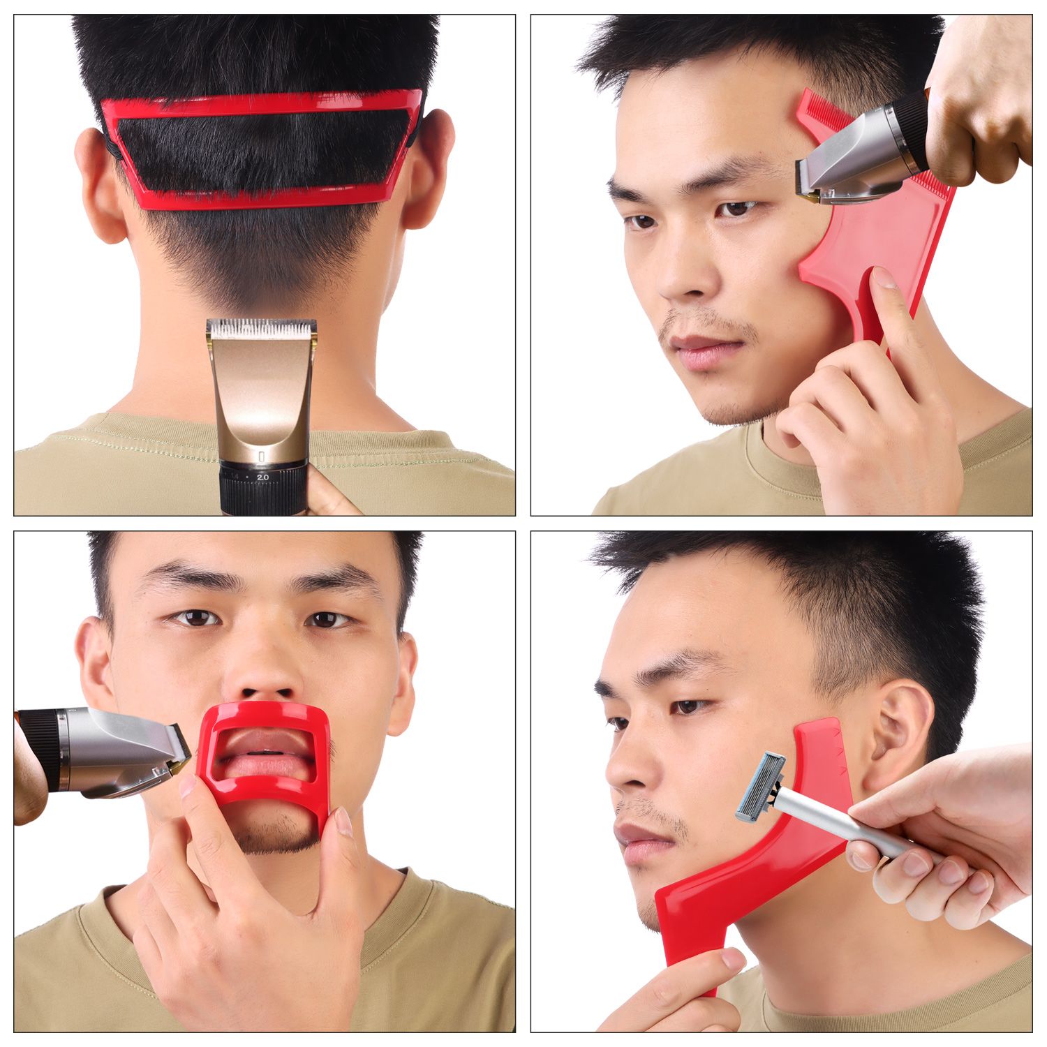 4pcs Hair Cutting Kit, Beard Shaping and Haircut T... – Vicedeal