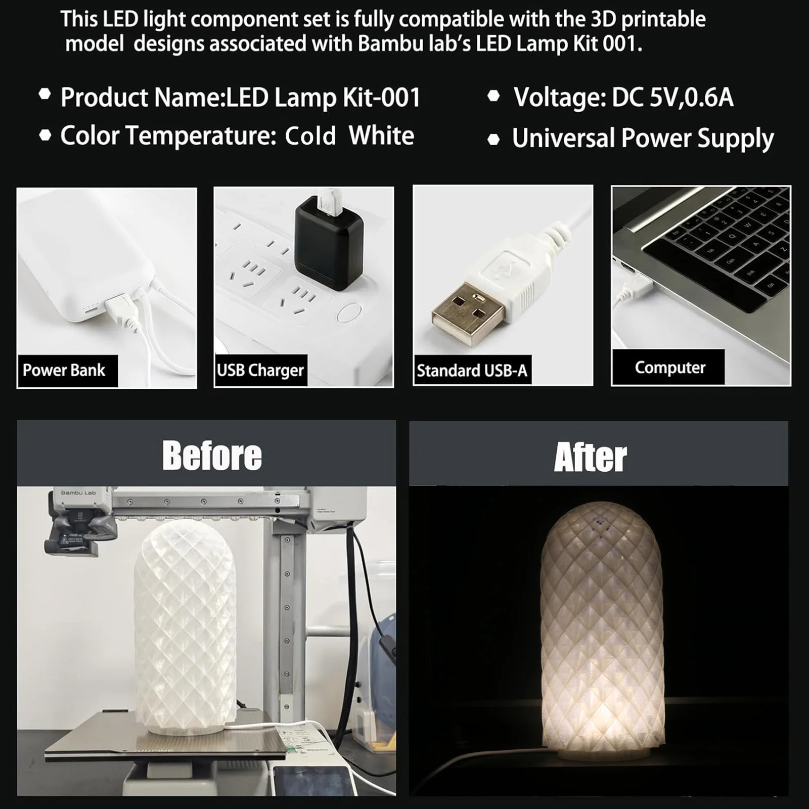 For Bambu Lab Led Lamp Kit 001 Maker Supply Bambul... – Vicedeal