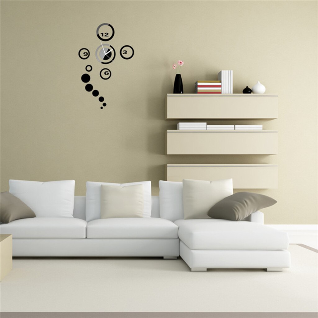 Wall Decal Modern DIY 3D Roman Numbers Mirror Pane... – Grandado