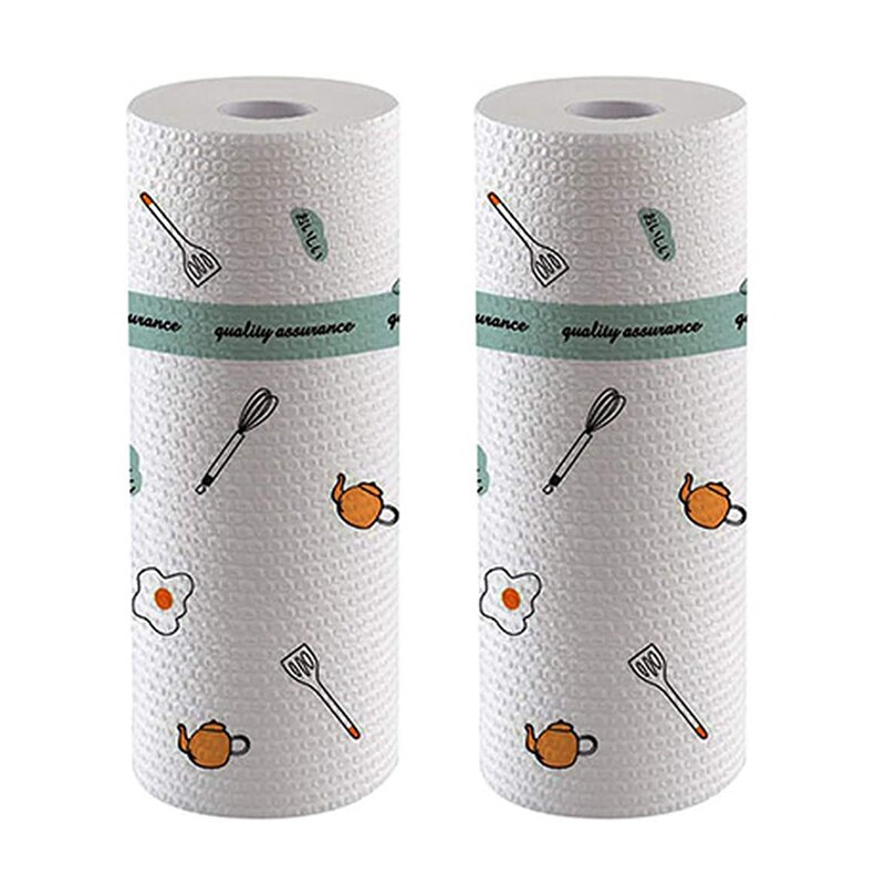 2 Rolls Disposable Cleaning Towel Paper Towels Kit... – Grandado