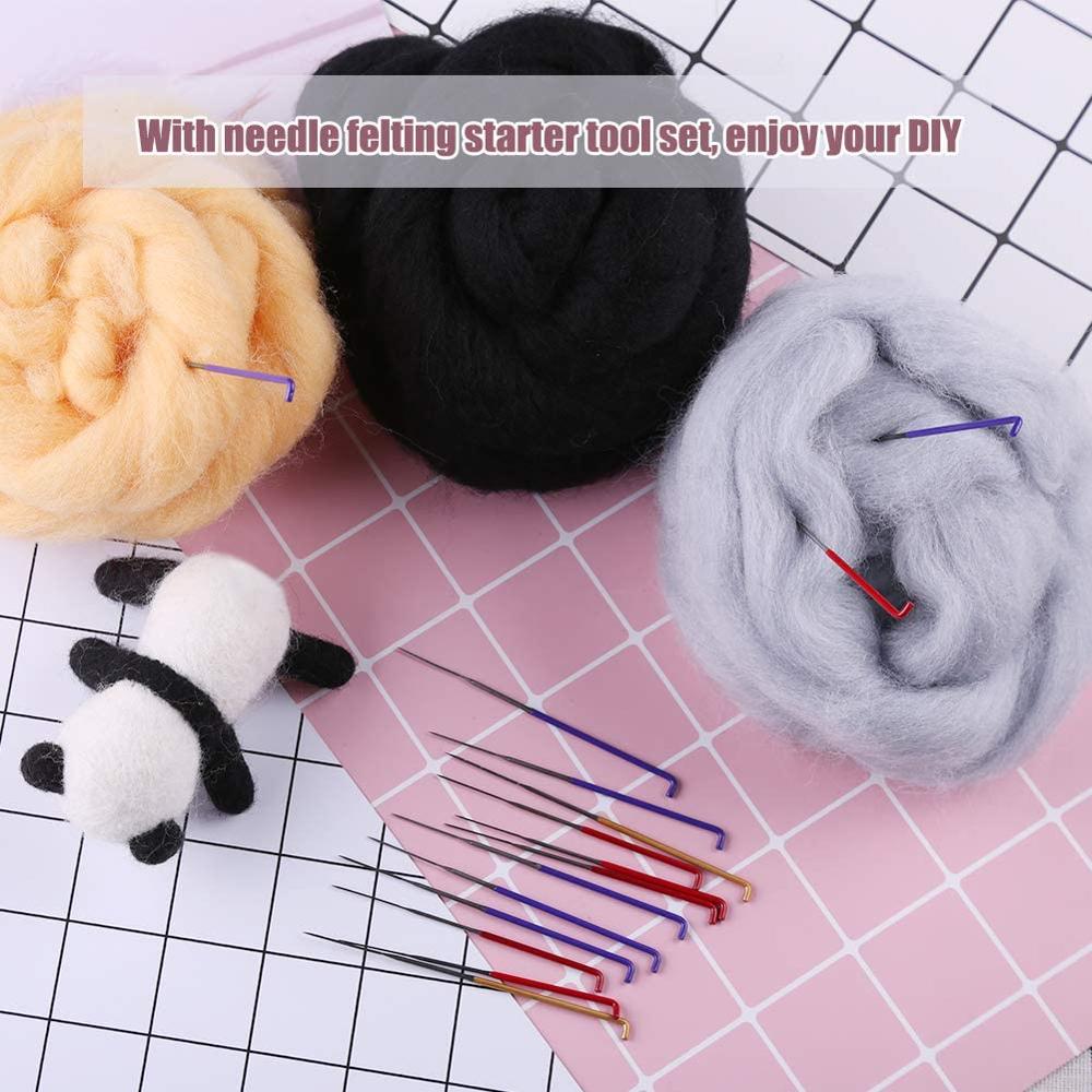 Lmdz 3 Kleuren Wol Roving Voor Naaldvilten (30G/Kl... – Grandado