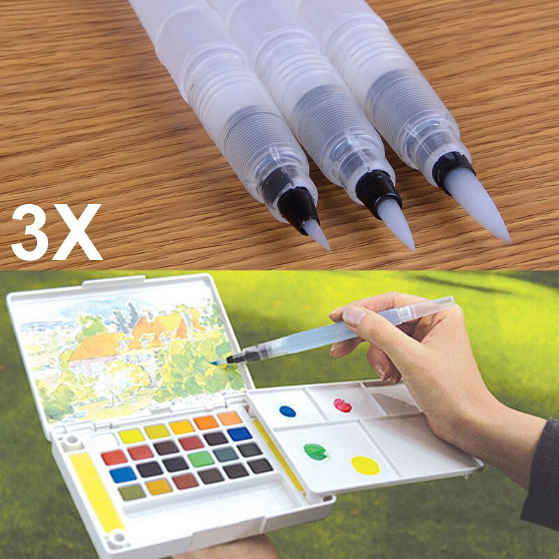 1/3Pcs Refillable Ink Color Pen Water Brush Painti... – Grandado