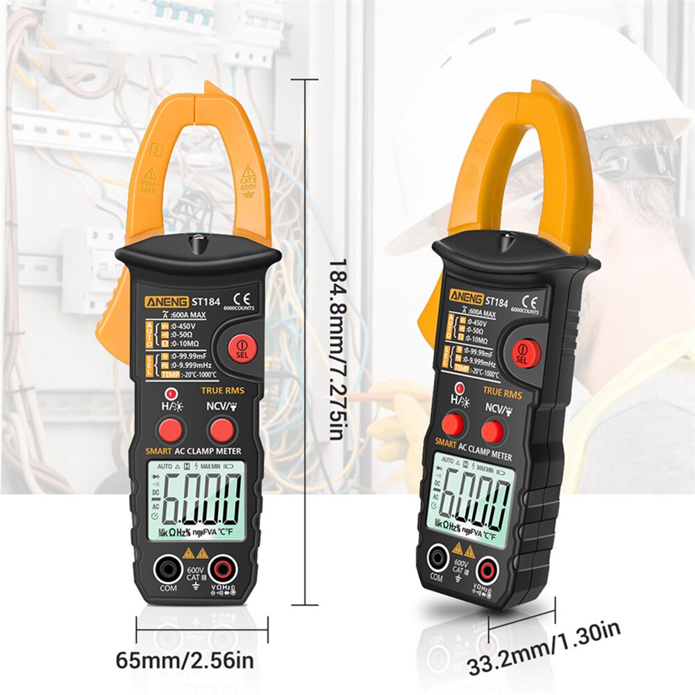 ST184 Digital Clamp Multimeter LCD Backlight True ... – Vicedeal