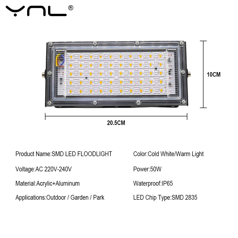 50W Led Overstroming Licht Waterdicht IP65 220V 24... – Vicedeal