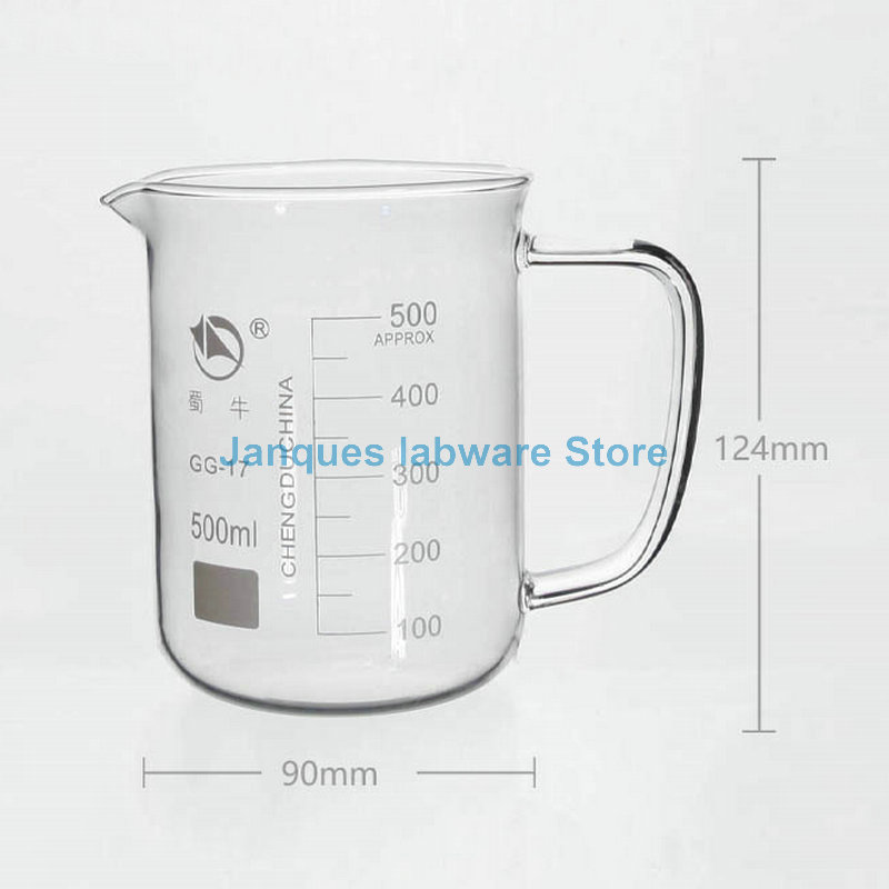 1pcs 400/500/600/800/1000ml Glass Beaker with hand... – Grandado