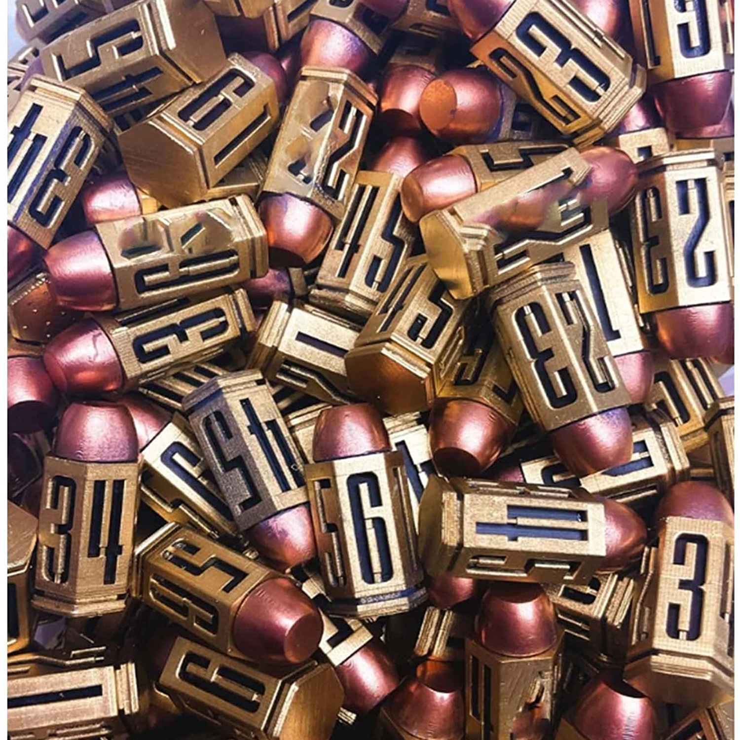 D6 Bullet Dice Set 9mm 6 Sided Metal Bullet Polyhe... – Grandado