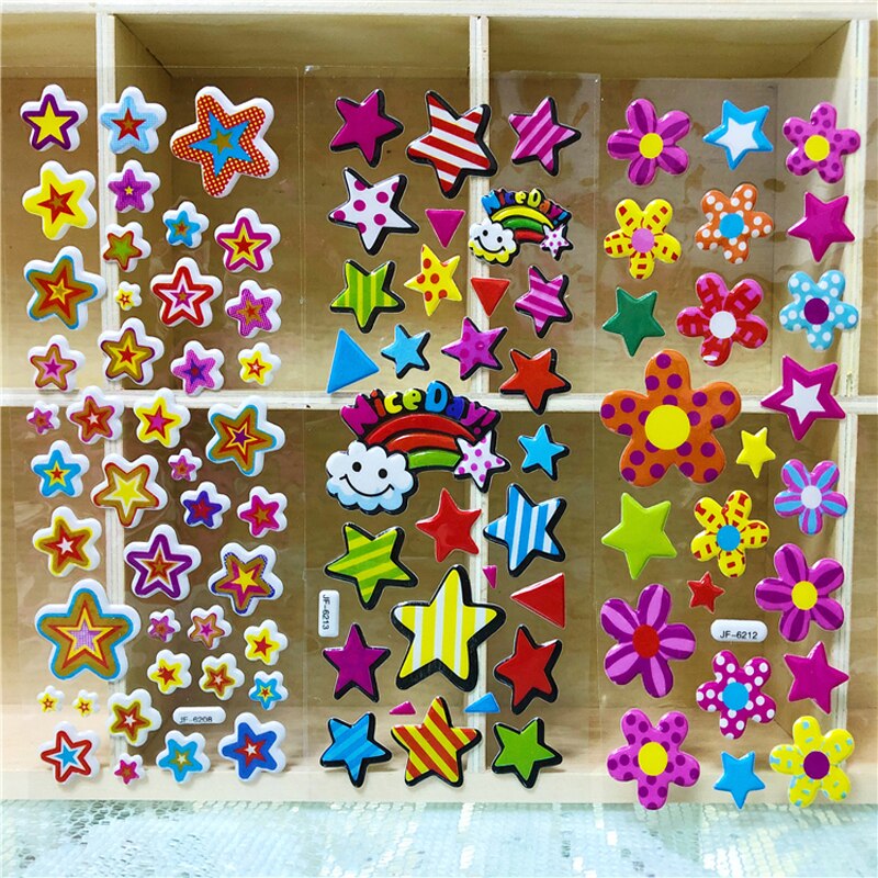 10 Sheets 3D Puffy Stickers Star Boys Girls Toys f... – Grandado