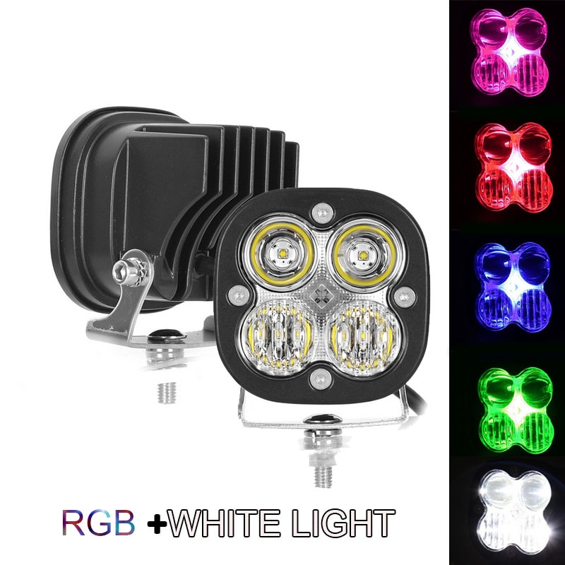 1 Pair 3.1" 80W 8000LM LED Work Light Bar Combo Of... – Grandado