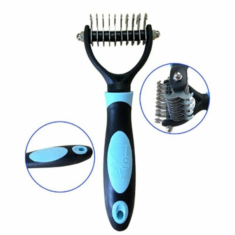 Pet Cat Dog Groomer Brush Fur Knot Cutter Hair Rem... – Grandado