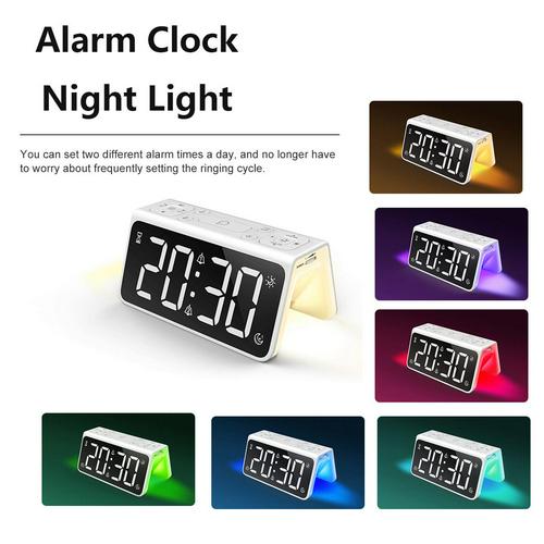 LED Digital Display Mirror Alarm Clock USB Chargin... – Vicedeal