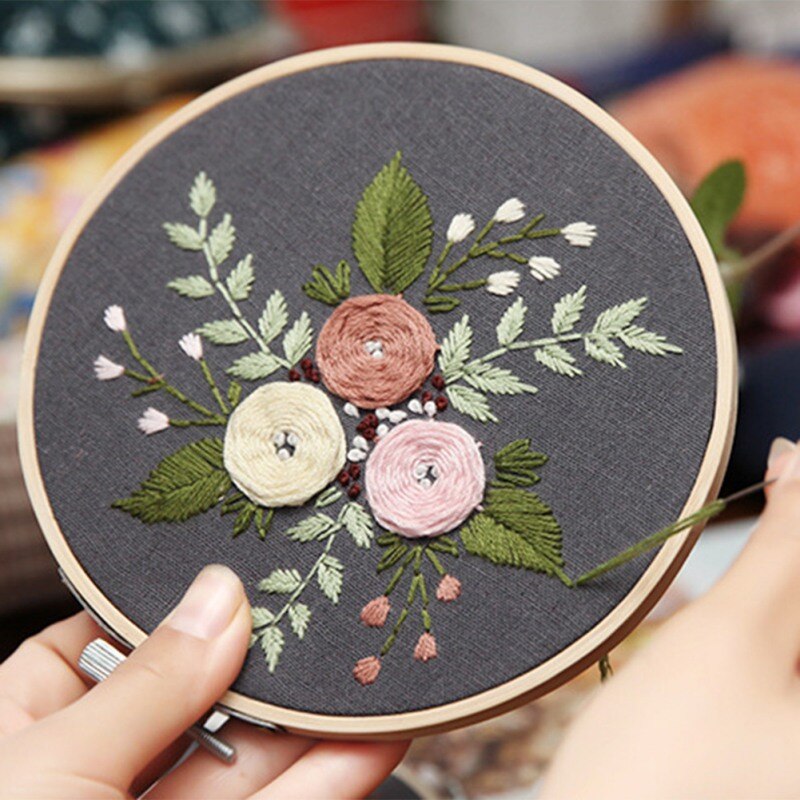Floral Embroidery For Beginners Embroidery Hoop Th... – Grandado
