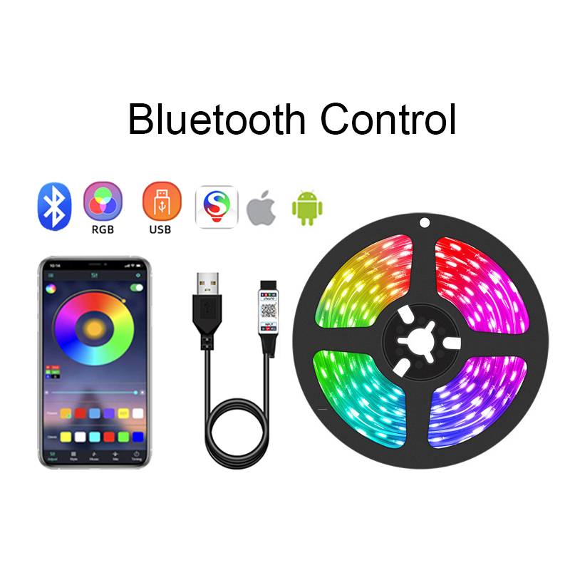 USB Bluetooth RGB LED Strip Lights For TV Backligh... – Grandado