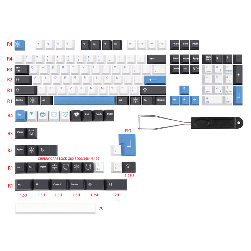 GMK Arctic Circle Keycaps PBT Five Side Sublimatio... – Vicedeal