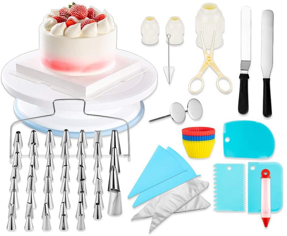 106 PCS Cake Decorating Kits Supplies with Cake Tu... – Vicedeal