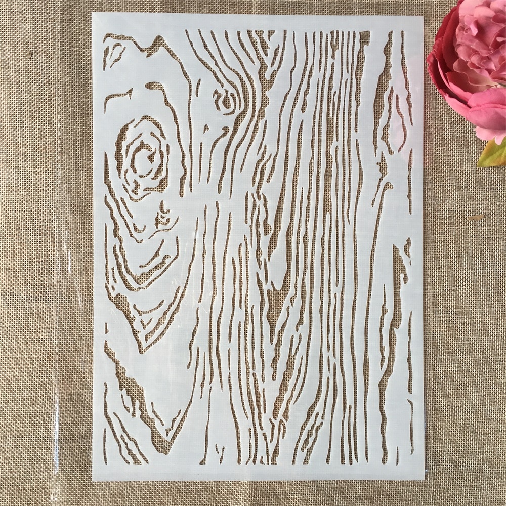 29cm A4 Wooden Texture DIY Layering Stencils Wall ... – Vicedeal