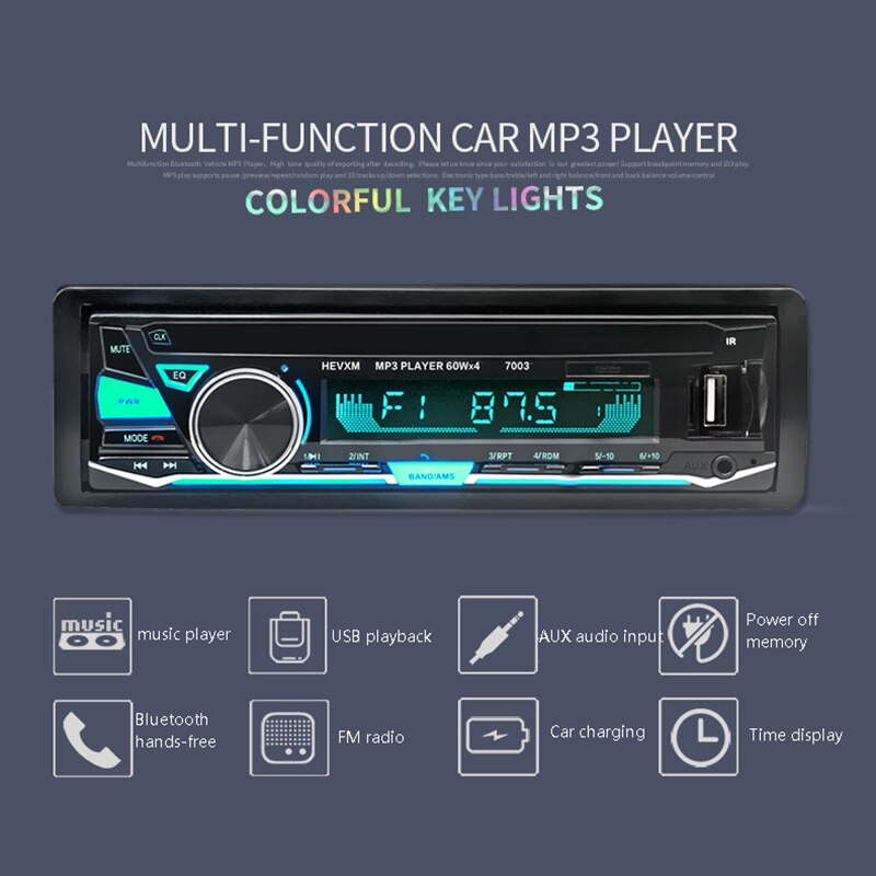 Novel-Bluetooth Car Stereo Radio, 7003 12V USB Inp... – Vicedeal