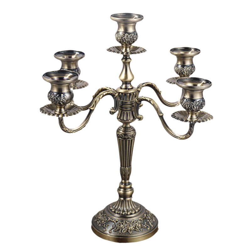 Bronzen Kandelaar Metalen 5-Arms/3 Armen Kandelaar... – Vicedeal