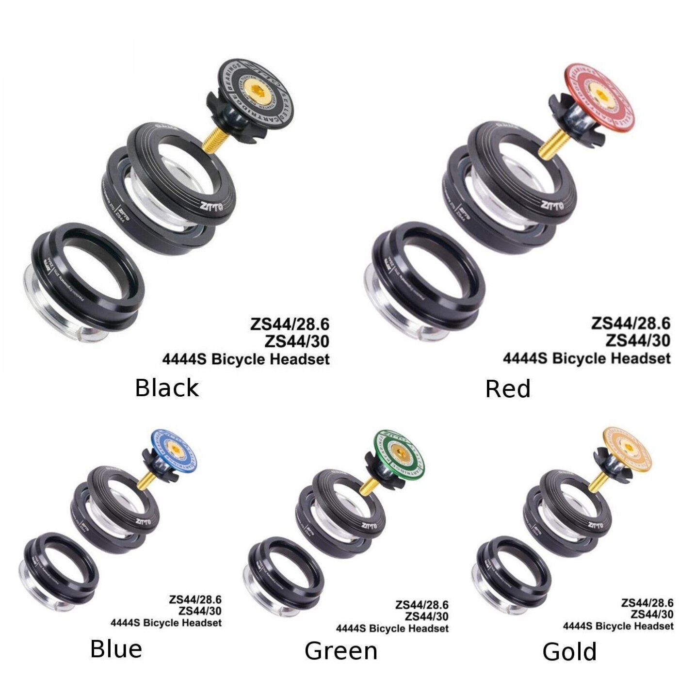 1 Set Fiets 4444S Headset 44Mm 1-1/8 "28.6 Rechte ... – Grandado