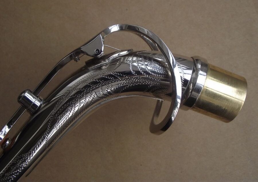 Neue Alto saxophon neck Nickel überzogene geschnit... – Vicedeal