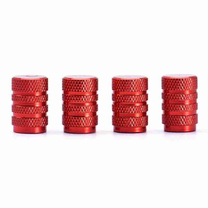 4pc Auto Car Tire Tyre Red Wheel Air Port Dust Cov... – Grandado