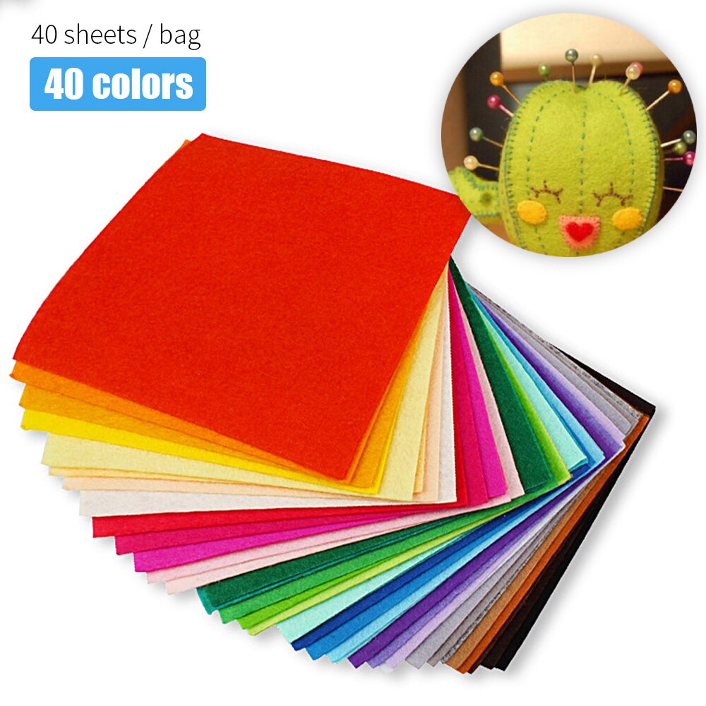 40 Colors Polyester Multicolored Felt Felt Cloth M... – Vicedeal