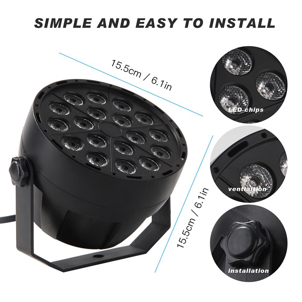 18 LED UV lighting effects Stage Light Disco DJ Pr... – Grandado