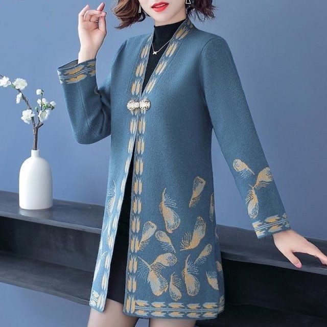Spring and Autumn Knitted Jacket Women's Western S... – Grandado