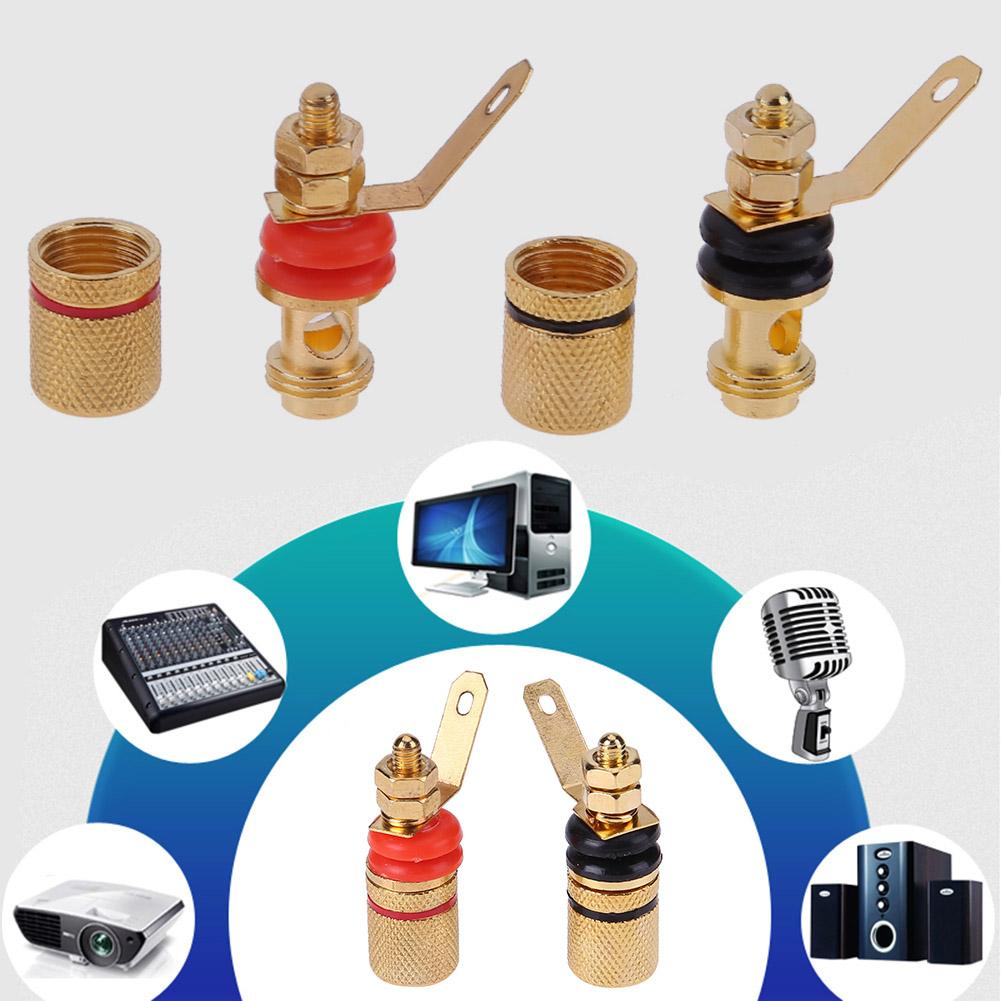 2pcs Gold Plated Speaker Binding Posts Terminal 4m... – Vicedeal