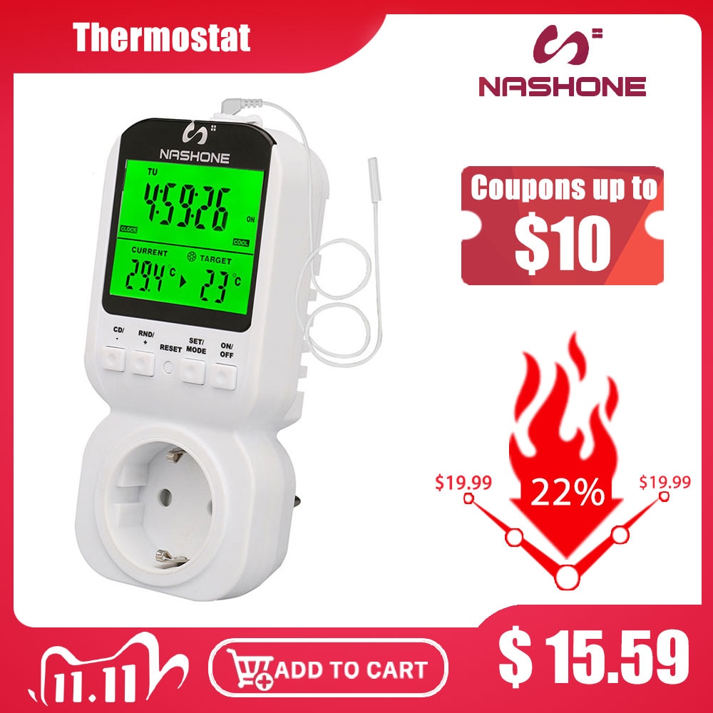 Nashone Multi-FunctionThermostat Timer Switch Sock... – Grandado
