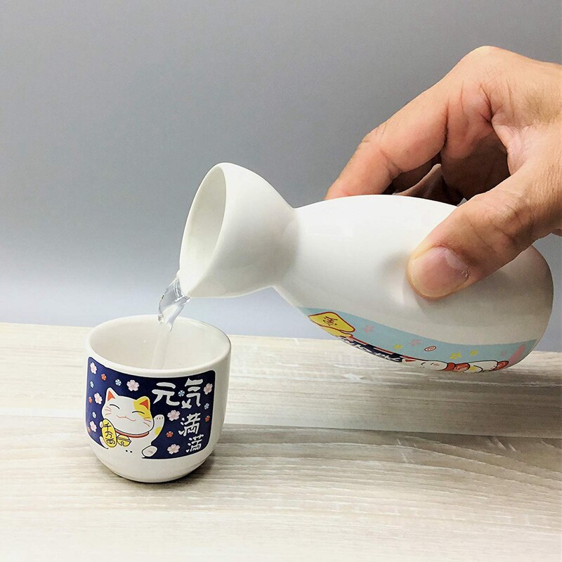 5-Piece Wine Set Japanese Ceramic Sake Set (1 TOKK... – Grandado