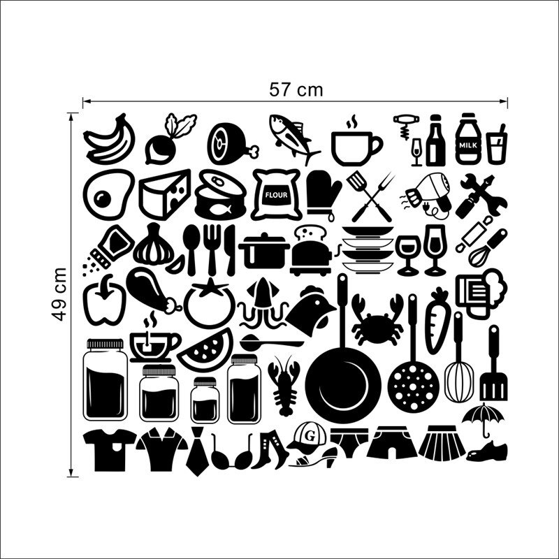 3d vivid kitchen decoration quotes wall stickers h... – Grandado