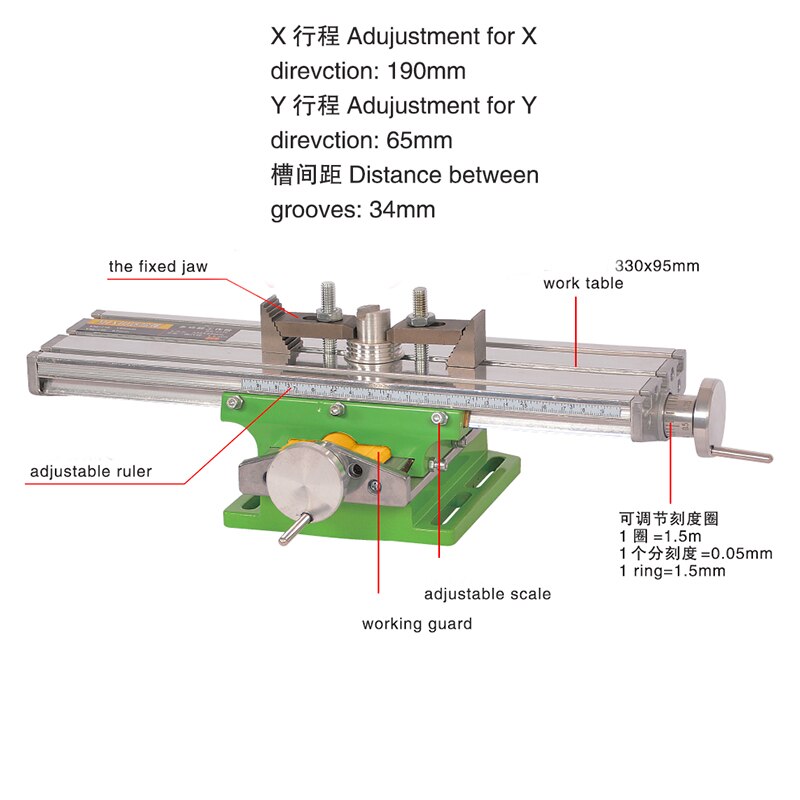 Big Compound Vise Milling Working Cross Table Benc... – Grandado