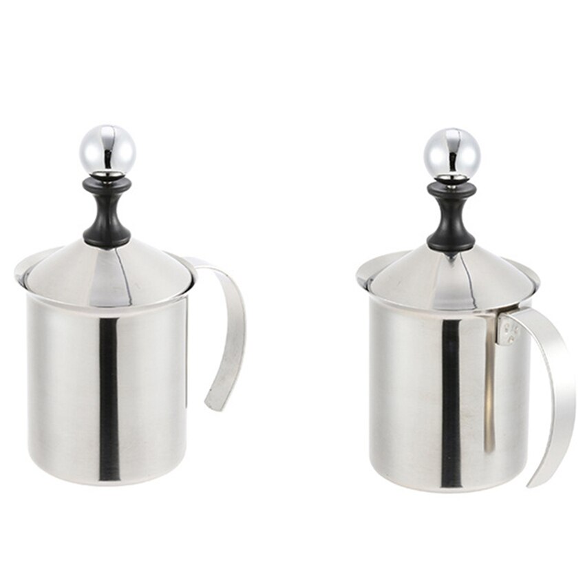 600Ml Rvs Melkopschuimer Voor Koffie Pull Bloem Me... – Vicedeal